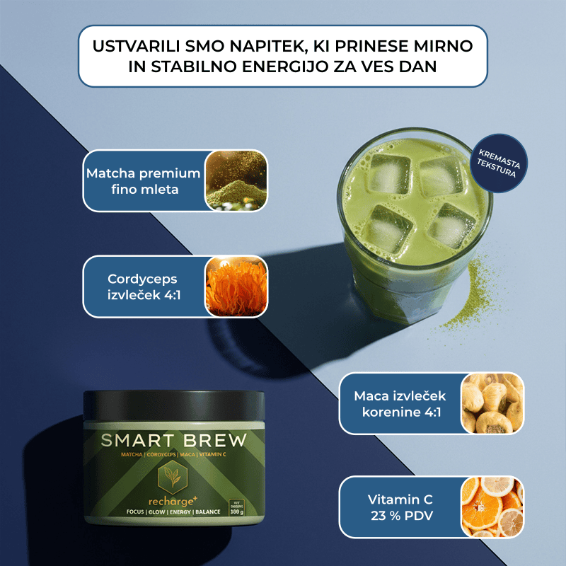 Smart Brew – Matcha latte z glivami in maco za energijo