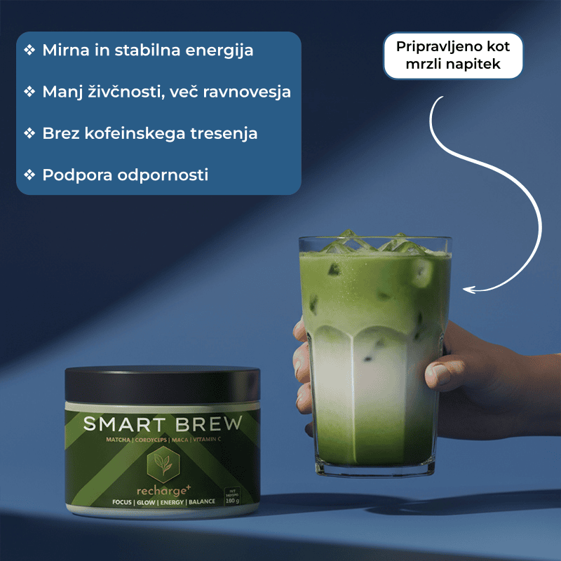 Smart Brew – Matcha latte z glivami in maco za energijo